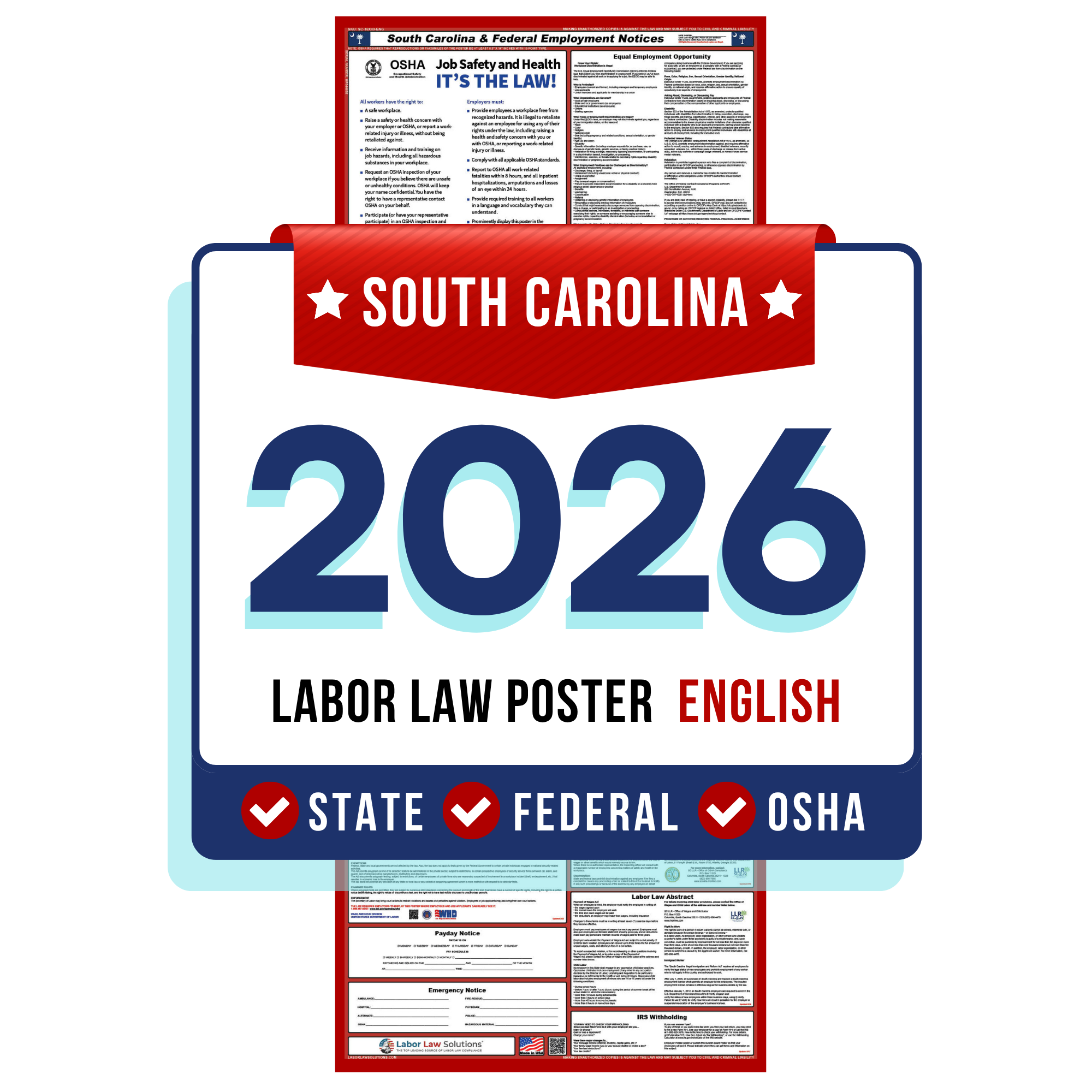 South Carolina Labor Law Poster 2025