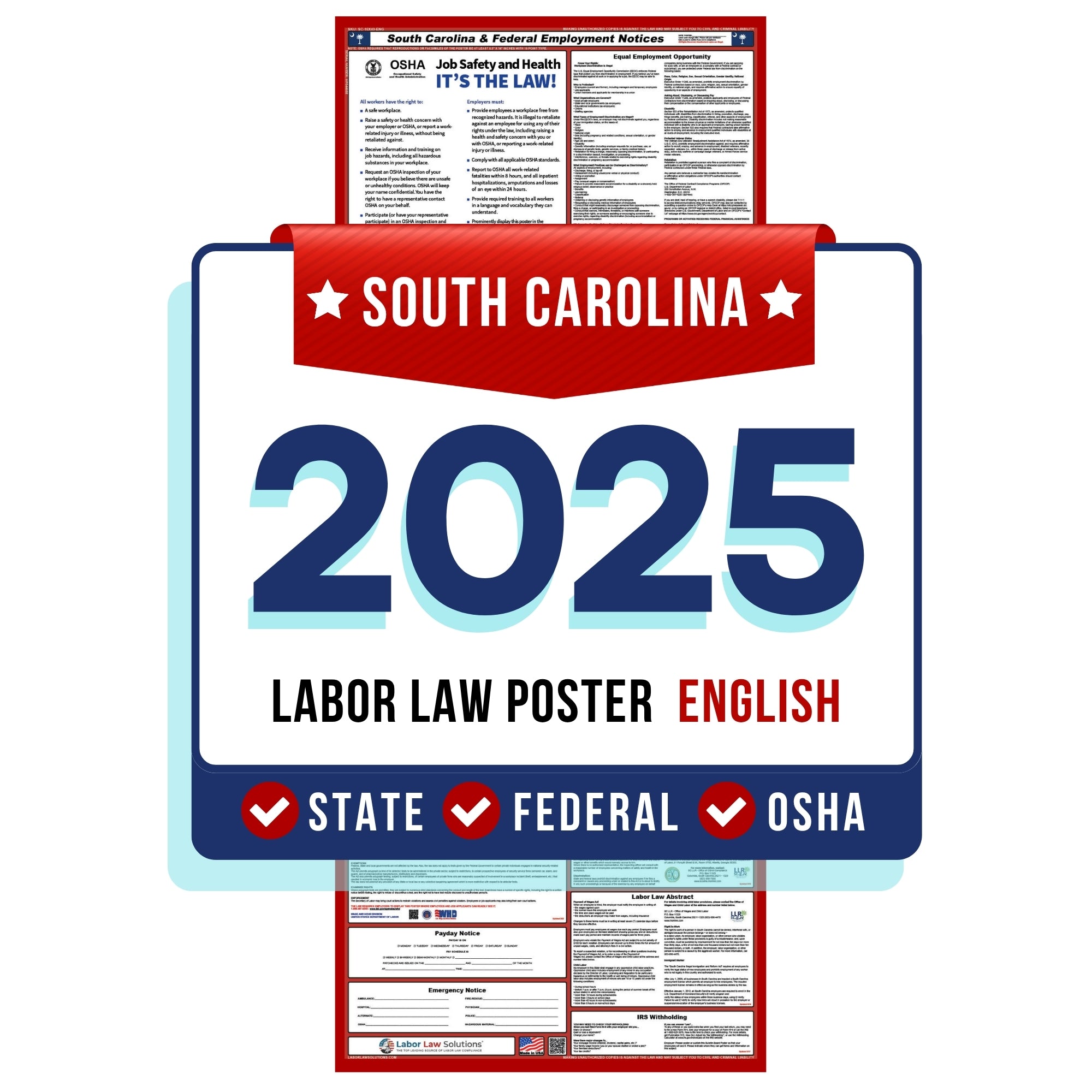 South Carolina Labor Law Poster 2025